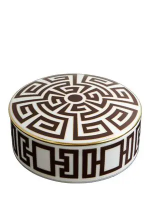 GINORI 1735 Gold-plated Porcelain Trinket Box - White