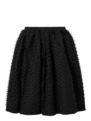 Cecilie Bahnsen Mala Pleated Fil Coupé Midi Skirt - Black