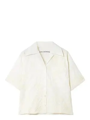 Alix Of Bohemia Stevie Embroidered Cotton Shirt - Neutrals