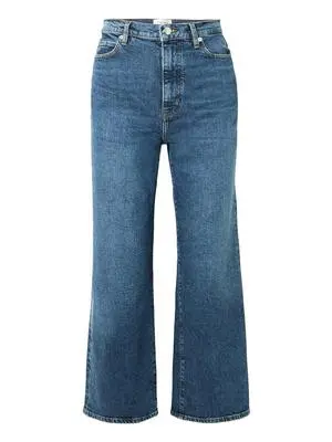 FRAME The Wide High-rise Wide-leg Jeans - Blue