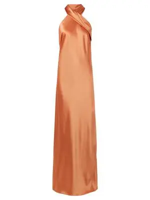 Galvan Pandora Satin Gown - Orange