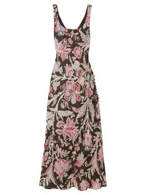 Alix Of Bohemia Adele Floral-print Silk Maxi Dress - Multi