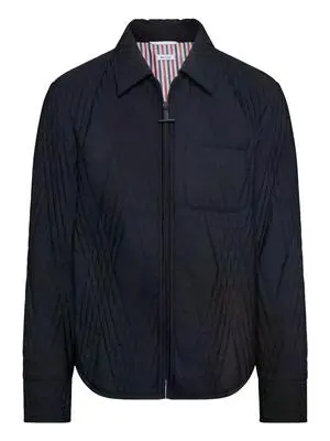 Thom Browne Quilted Diamond-pattern Jacket - Black