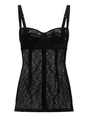 Dolce & Gabbana Lace Corset Top - Black