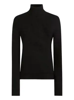 Dolce & Gabbana Turtleneck Ribbed Jumper - Black