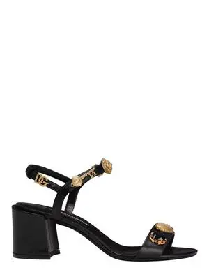 Dolce & Gabbana 60mm Embellished Block-heel Sandals - Black