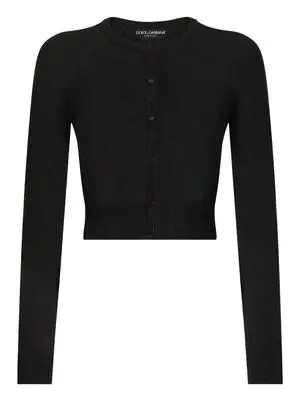 Dolce & Gabbana Button-up Cropped Cardigan - Black