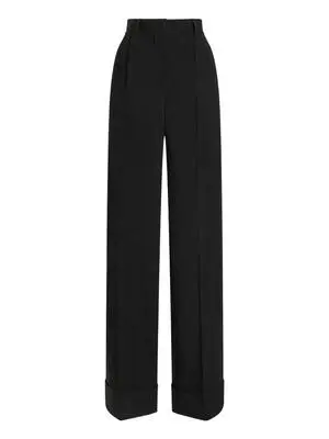 Dolce & Gabbana Pleated Wide-leg Trousers - Black