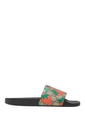 Gucci Strawberry Slide - Black