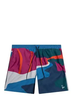 PARRA The Festival Fence Swim Shorts - Blue