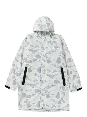 A BATHING APE Space Camo Long Hoodie Jacket - White
