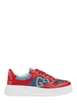 Gucci Gg Denim Sneakers - Red