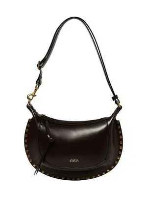 Isabel Marant Étoile ISABEL MARANT ÉTOILE Oskan Moon Studded Leather Shoulder Bag Beige