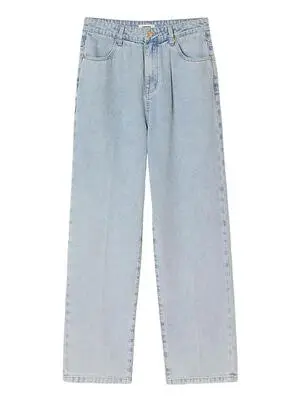 Sandro Straight-leg Faded-wash Denim Jeans - Blue