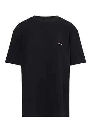 TEAM WANG DESIGN Logo-print Cotton-jersey T-shirt - Black