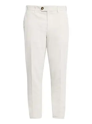 Brunello Cucinelli Corduroy Flat-front Pants - Chalk