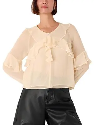 WHISTLES Ruffled Blouse