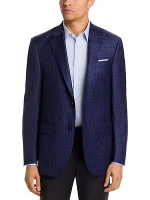 Peter Millar Flynn Checkered Wool Sportscoat - Blue