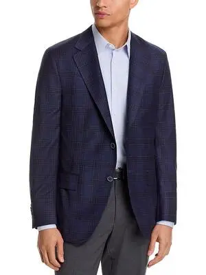 Peter Millar Brushed Plaid Soft Jacket - Navy