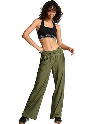 Pink Everyday Easy Wide-leg Pants - Green