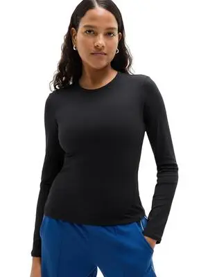 Athleta Ribbed Top - Black