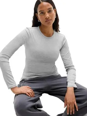 Athleta Signature Ribbed Top - Grey