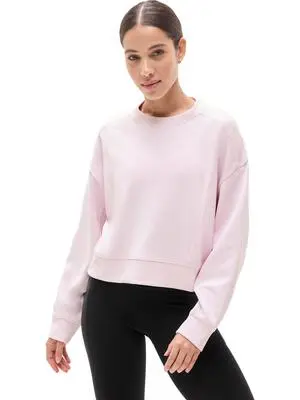Athleta Seasoft Rib Crewneck Sweatshirt Primrose