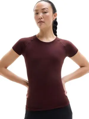 Athleta Momentum Seamless Tee Garnet
