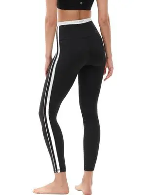 Athleta Elation Sport Stripe 7/8 Legging Black/white