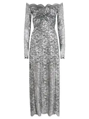 Rabanne Lace Maxi Dress - Silver