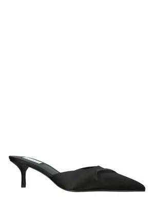 Alaïa Satin Heeled Mules - Black