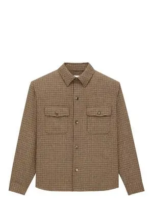 Saint Laurent Houndstooth Overshirt - Nude