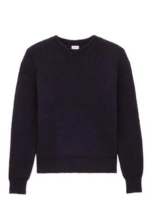 Saint Laurent Alpaca Wool-blend Crew-neck Sweater - Blue