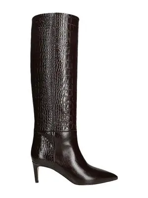 Paris Texas Croc-embossed Stiletto Boots - Brown