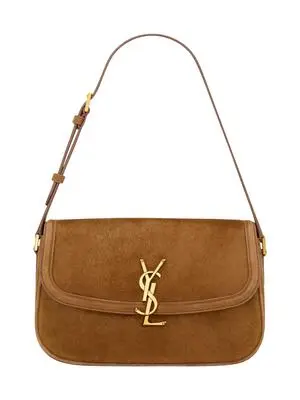 Saint Laurent Medium Solferino Shoulder Bag - Beige