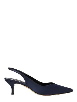 Marina Rinaldi Satin Slingback Heels - Blue