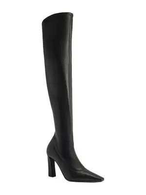 GIUSEPPE ZANOTTI Square-toe Knee-high Boots - Black