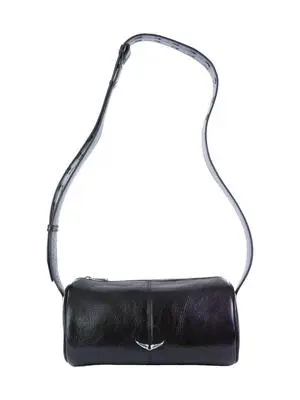Zadig&Voltaire Cylindrical Leather Shoulder Bag - Black