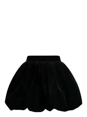 Patou Bubble Velvet Mini Skirt - Black