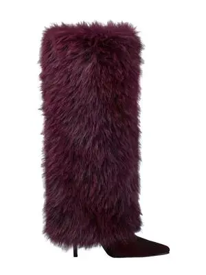 LE SILLA 110mm Andy Suede Cuffed Boots - Pink