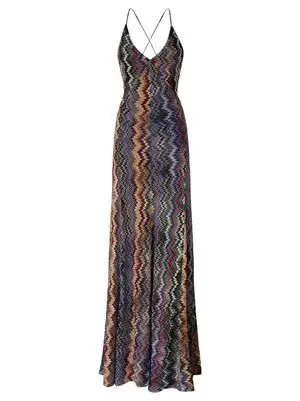 Missoni Zigzag-pattern Maxi Dress - Blue