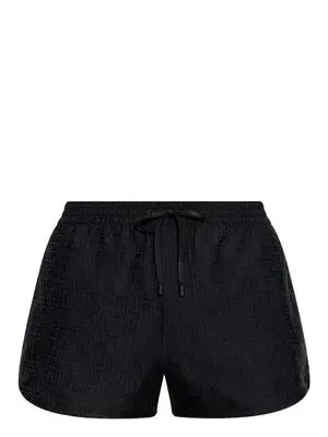 Balmain Geometric-pattern Swim Shorts - Black