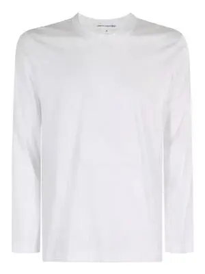 Comme Des Garçons Long-sleeve Logo T-shirt - White