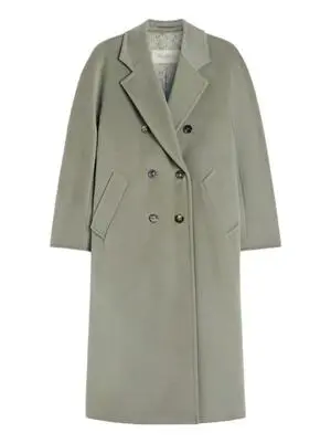Max Mara Buttoned Double-breasted Coat - Green