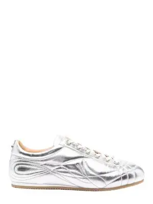Mach & Mach Quilted Leather Low-top Sneakers - Silver