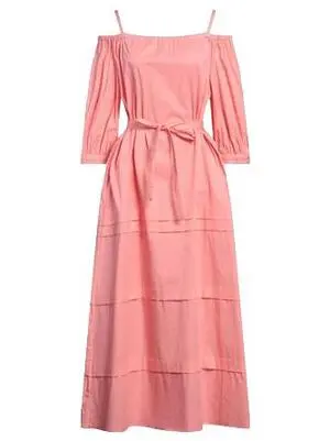 Peserico Cotton-elastane Midi Dress - Salmon Pink