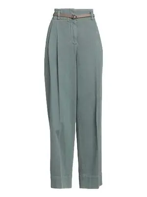 Peserico Wide-leg Gabardine Pants - Sage Green