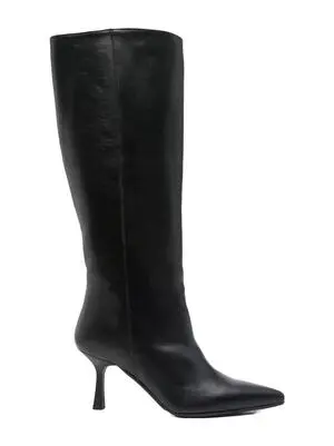 GISEL MOIRE 80mm Calf-Leather Knee-High Boots