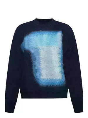 Givenchy Abstract-print Sweater - Blue