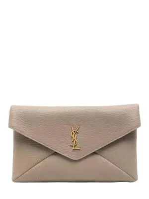 Saint Laurent Large Cassandre Clutch - Grey